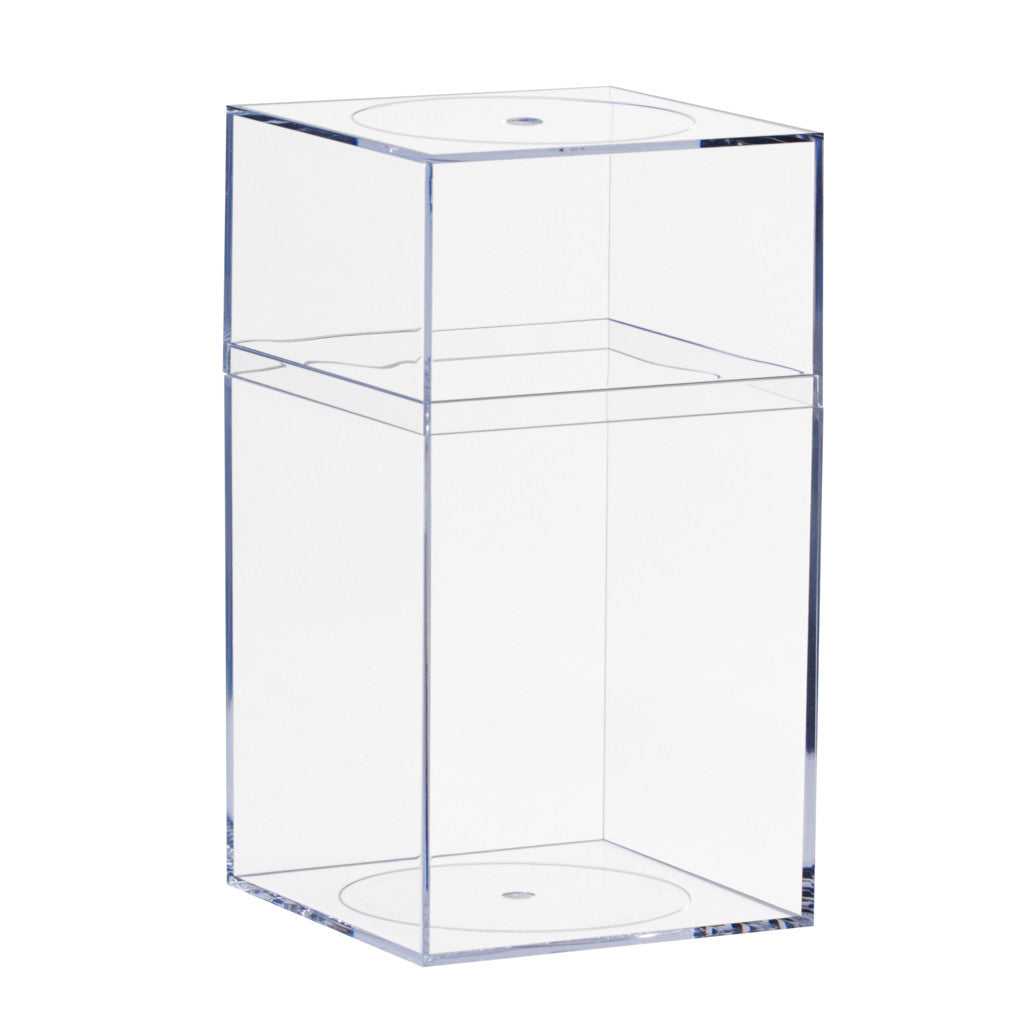 Classic Crystal AMAC 103C Plastic Box. Measures 3-1/2" x 3-1/2" x 6-5/ ...