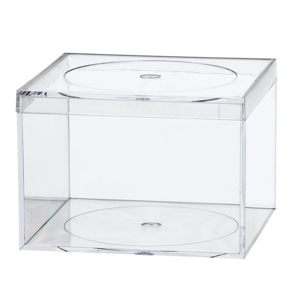 Clear Plastic 764C Flat Top Box for Packaging and Storage. Measures 3-1 ...
