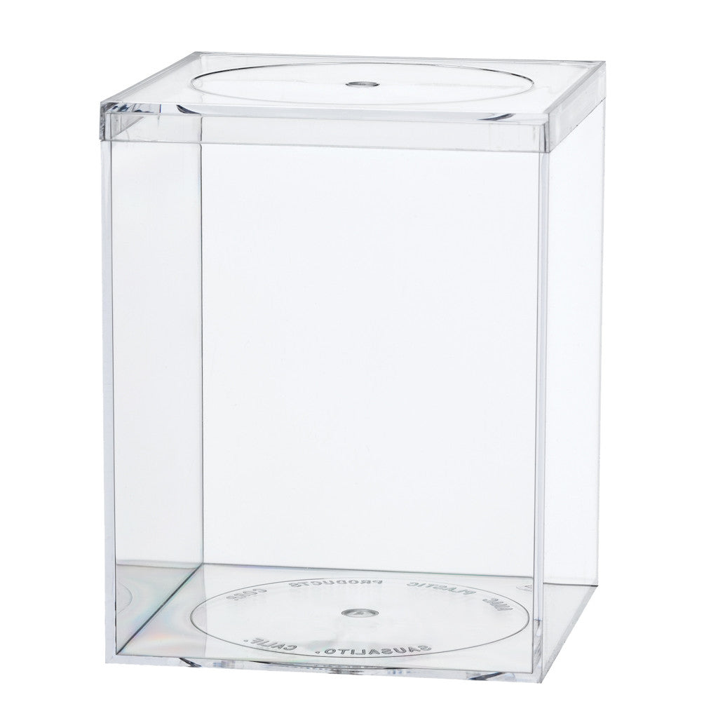 Clear Plastic 765C Flat Top Box for Packaging and Storage. Measures 4 ...
