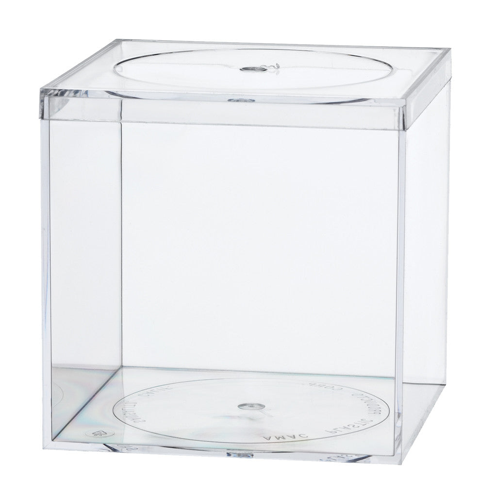 Clear Plastic 774C Flat Top Box for Packaging and Storage. Measures 4 ...