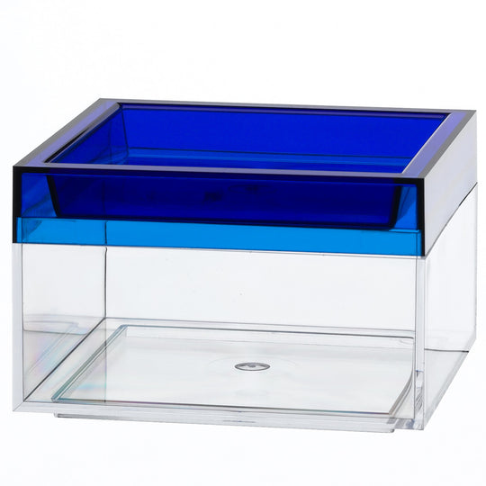 Clear Plastic Stacking 982C Canister Box with Pink Lid Measures 4" x 4 ...