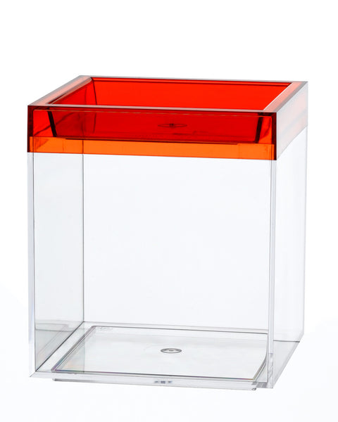 Clear Plastic Stacking 984C Canister Box with Crystal Lid Measures 4" x ...