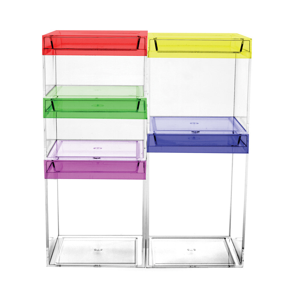 Clear Plastic Stacking Canister Collection Set in Classic Color ...