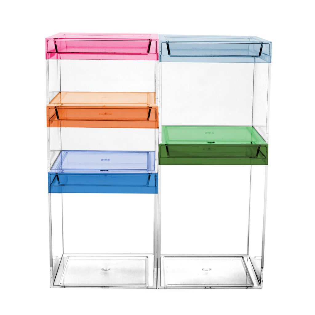 Clear Plastic Stacking Canister Collection Set in Classic Color ...