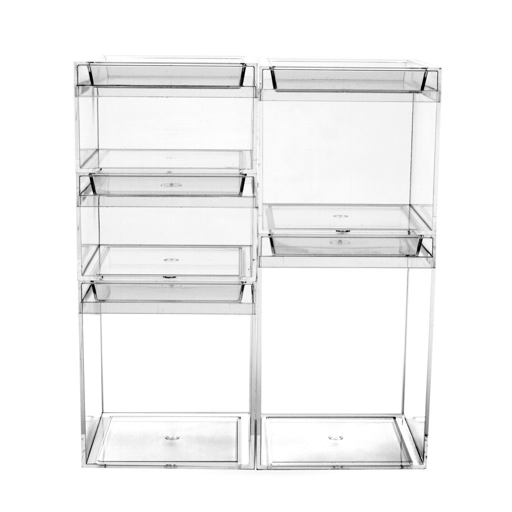Clear Plastic Stacking Canister Collection Set in Classic Color ...